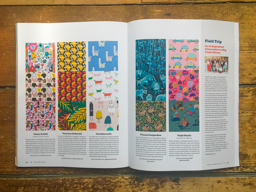 A peek inside the stunning UPPERCASE Surface Pattern Design Guide | Pitter Pattern
